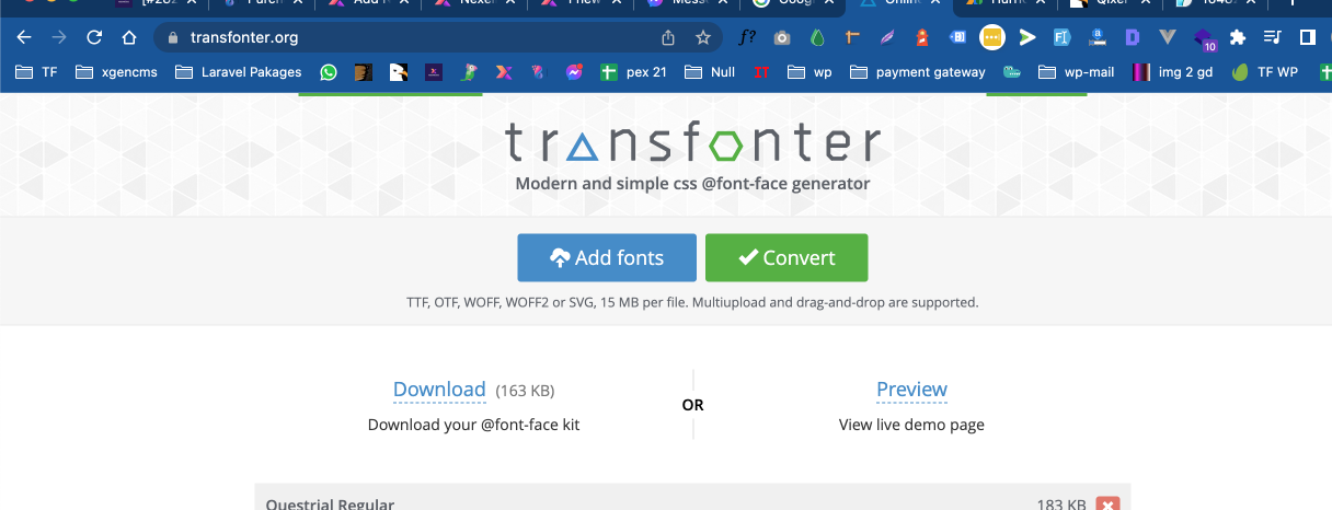 How to add custom fonts to Laravel script of Xgenious cms - xgenious