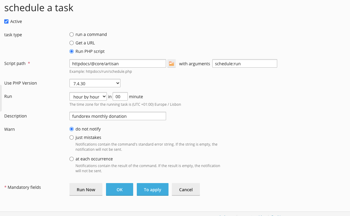 How To set Laravel Task Scheduler In Plesk we control panel 2022 - xgenious