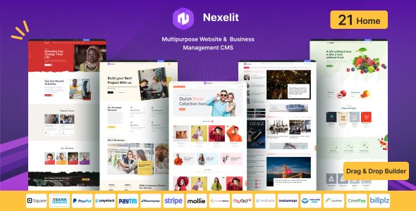 Nexelit - Multipurpose Website CMS - xgenious