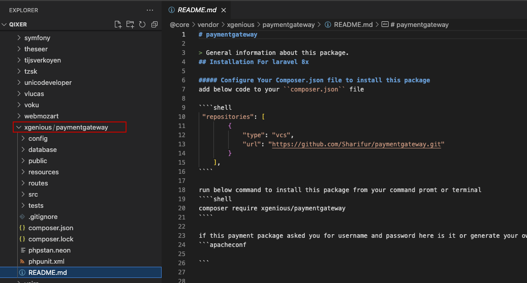 How To Use Github Private Composer Package As A Local Package For Laravel Using Composer Xgenious